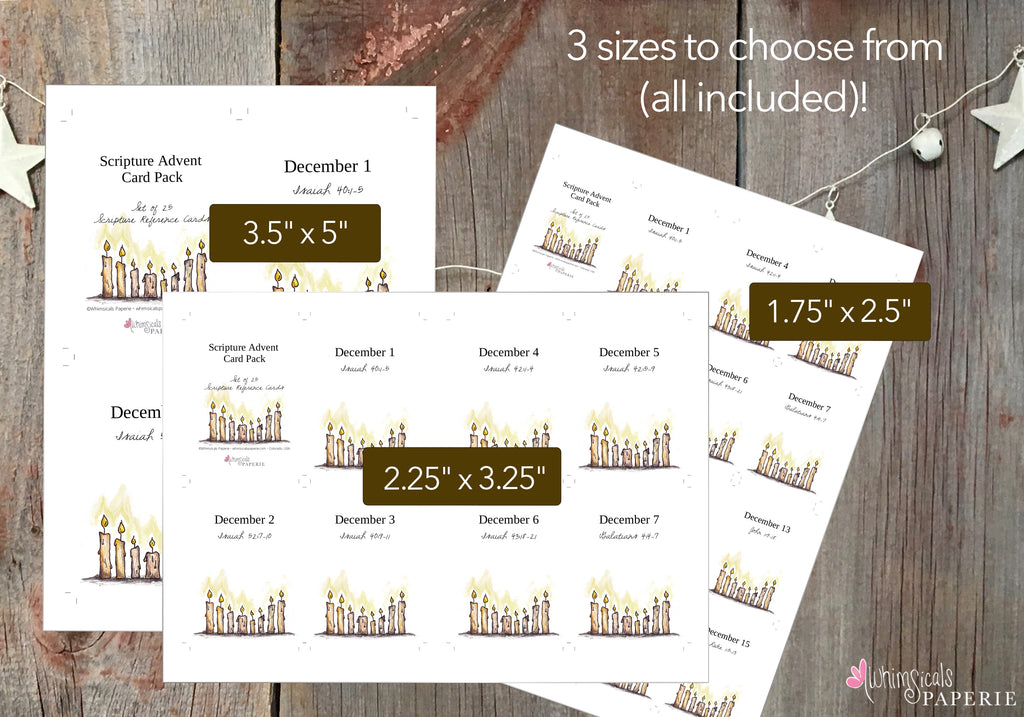 PRINTABLE Scripture Advent Calendar Card Deck | PDF Digital Download ...