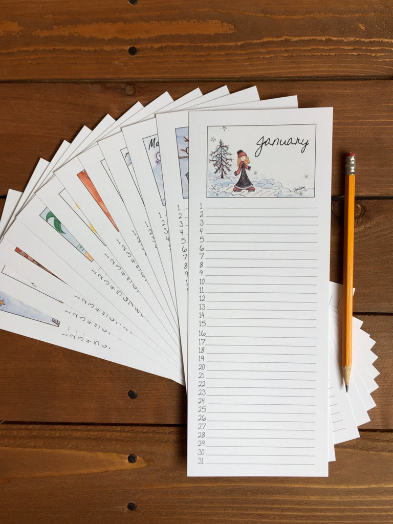 PRINTABLE Whimsical Themed Birthday Calendar | PDF Digital Download ...